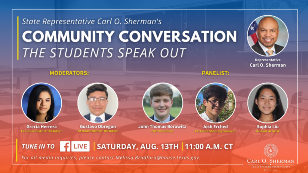 Rep Sherman To Host Community Conversation With Students About The Rep Sherman To Host Community Conversation With Students About The